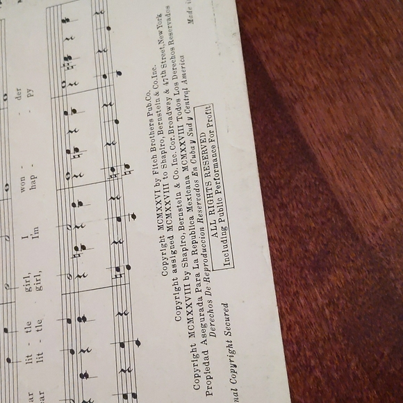 Shapiro, Bernstein & Co. Inc. | Other | Vintage Sheet Music Sweetheart ...